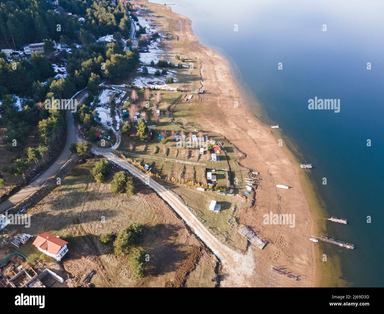 Amazing Aerial view of Batak Reservoir, Pazardzhik Region, Bulgaria ...