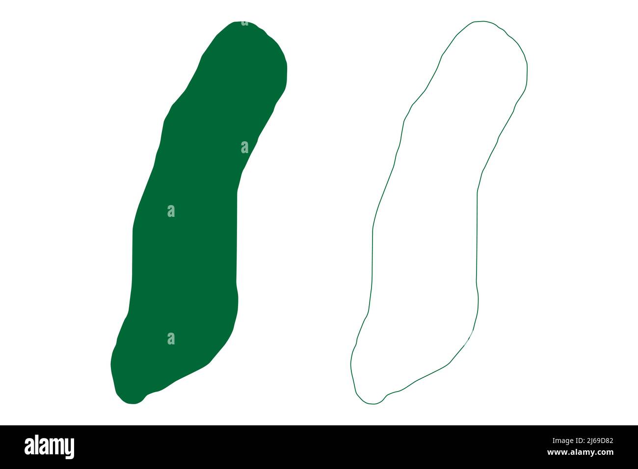 Bunce Island (Republic of Sierra Leone, Salone) map vector illustration ...