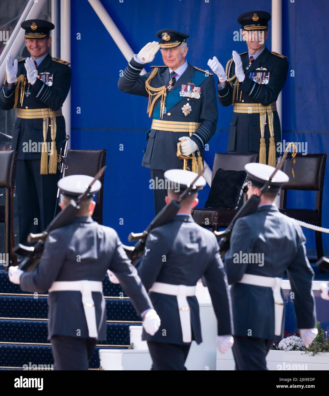 The Prince of Wales, Marshal of the Royal Air Force, attends a parade ...