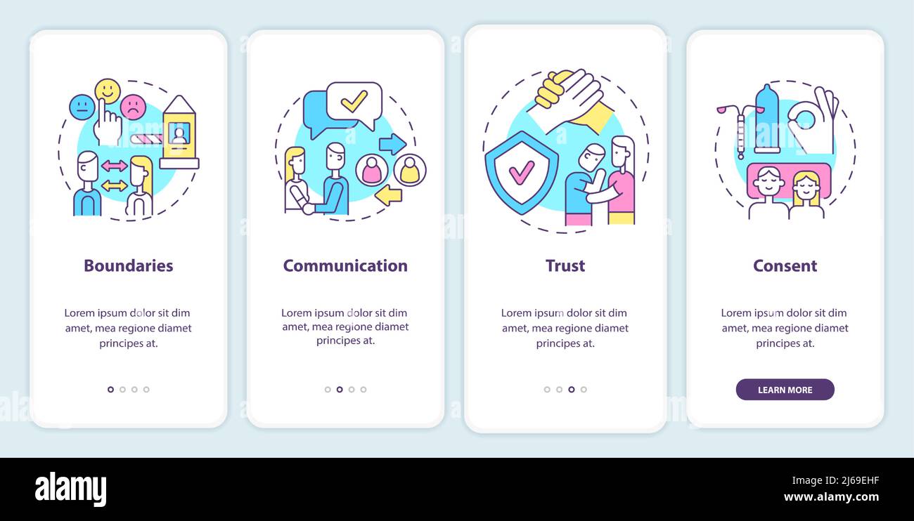 Foundation of healthy relationships onboarding mobile app screen Stock Vector Image & Art - Alamy