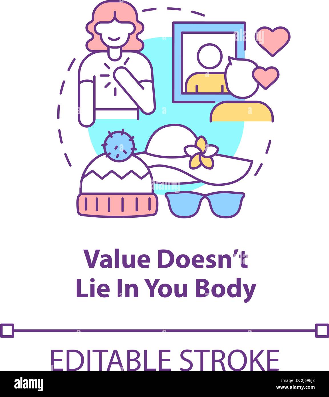 Value does not lie in your body concept icon Stock Vector Image & Art ...