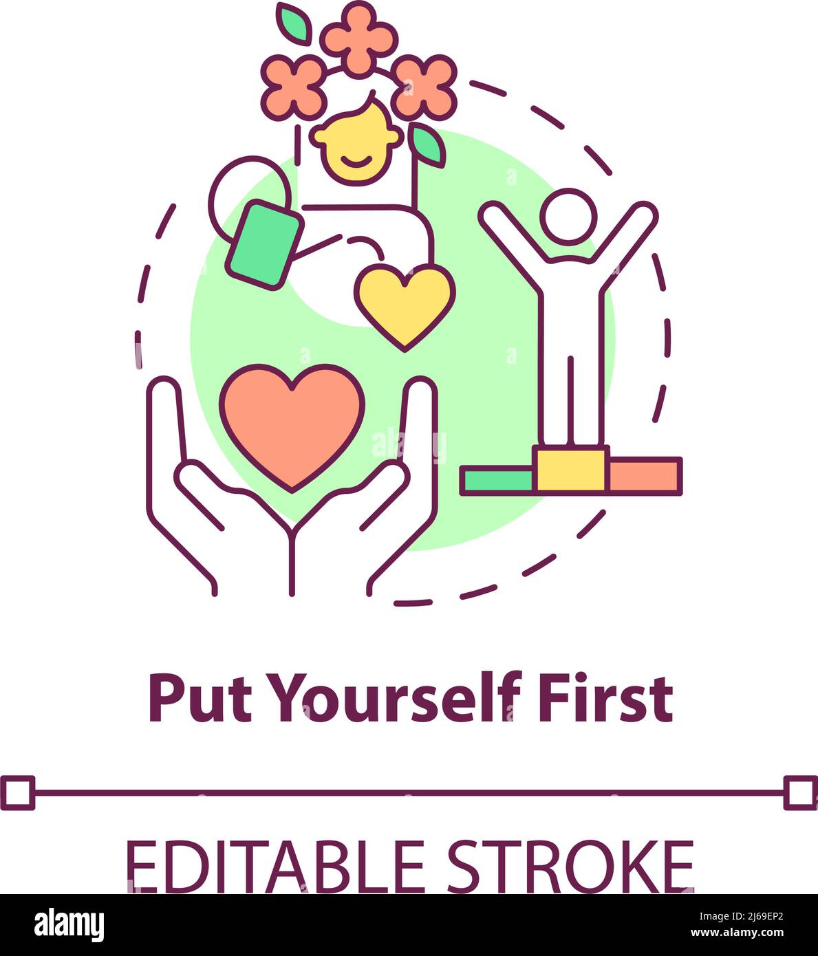 Put yourself first concept icon Stock Vector Image & Art - Alamy