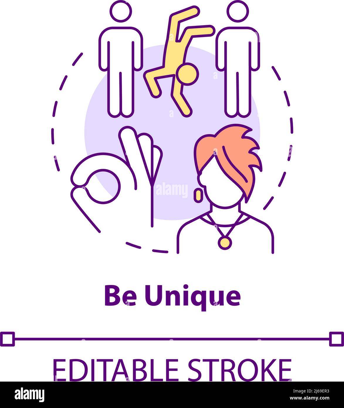 Be unique concept icon Stock Vector Image & Art - Alamy