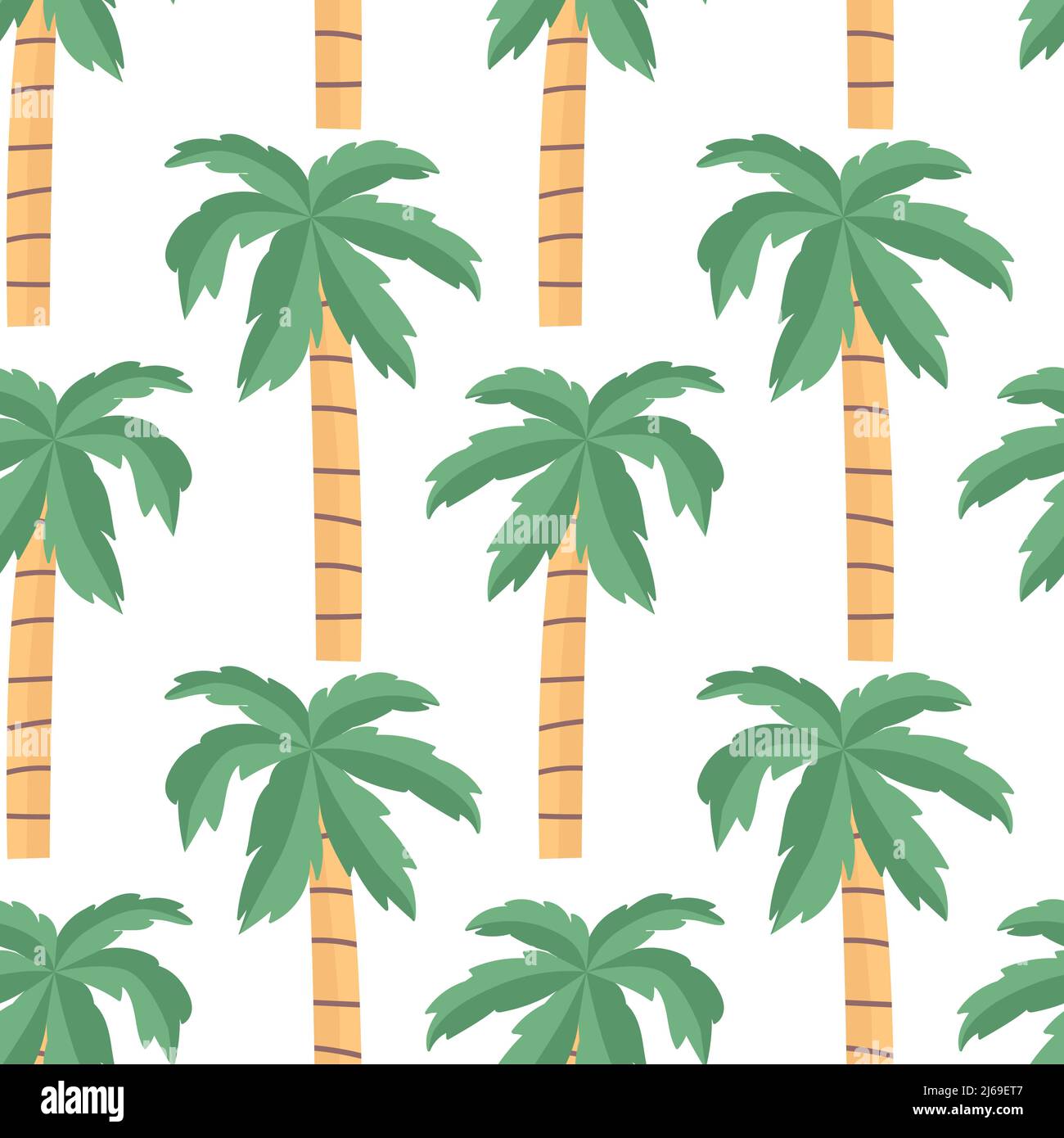 Palm trees seamless pattern. Botanical vector endless backdrop ...