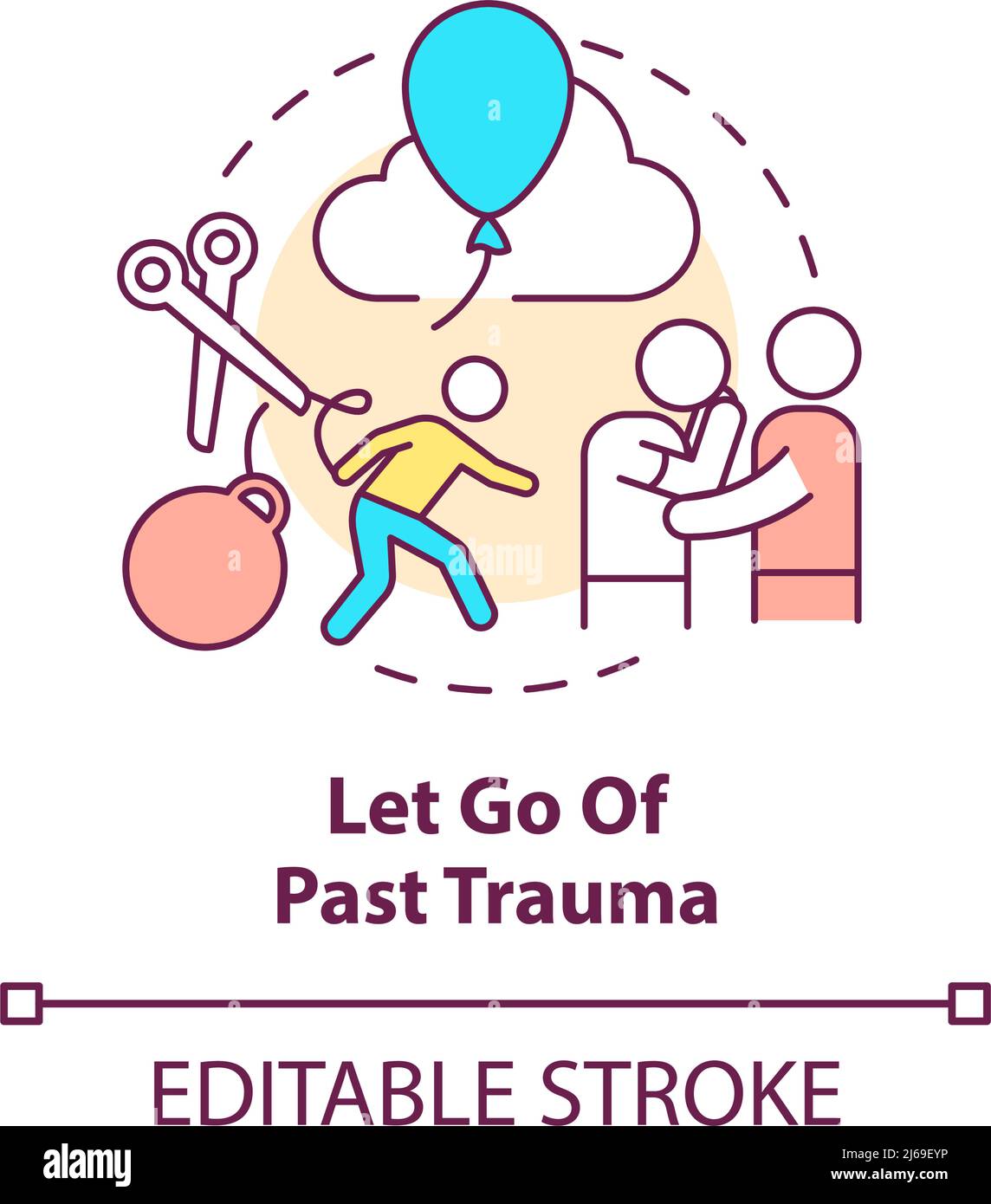 Past trauma Stock Vector Images - Alamy