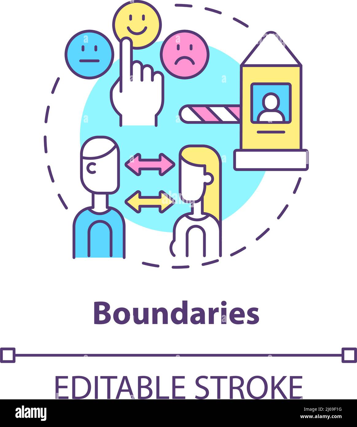 Boundaries concept icon Stock Vector Image & Art - Alamy