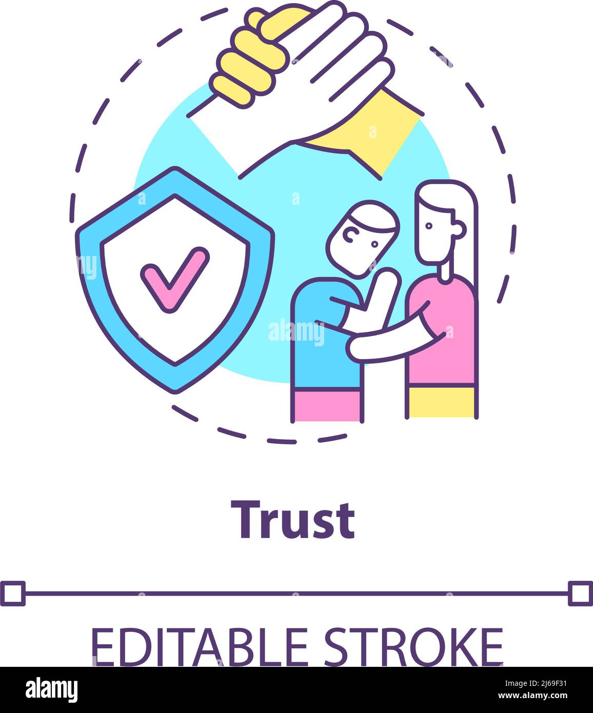 Trust concept icon Stock Vector Image & Art - Alamy