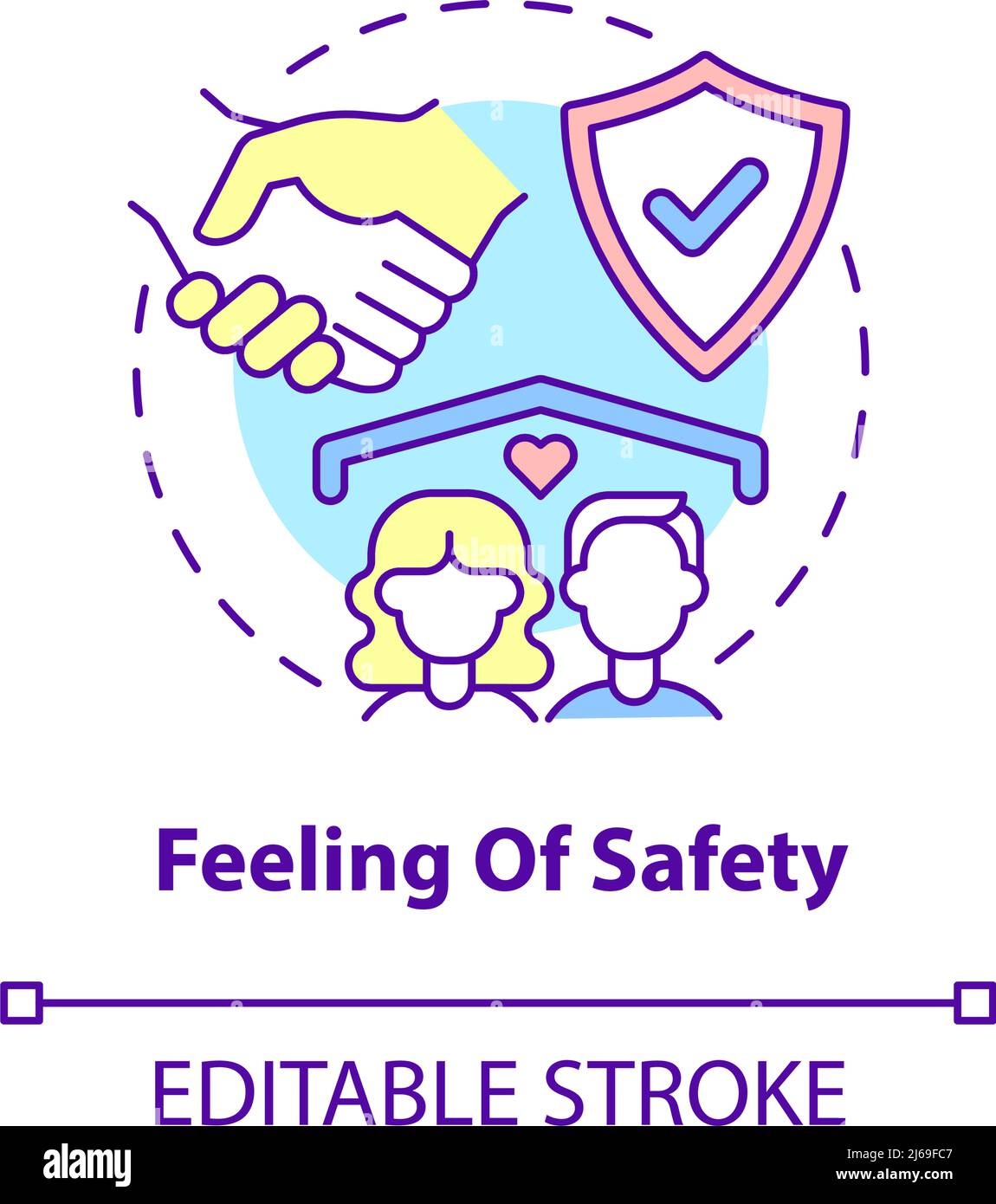 Feeling of safety concept icon Stock Vector Image & Art - Alamy