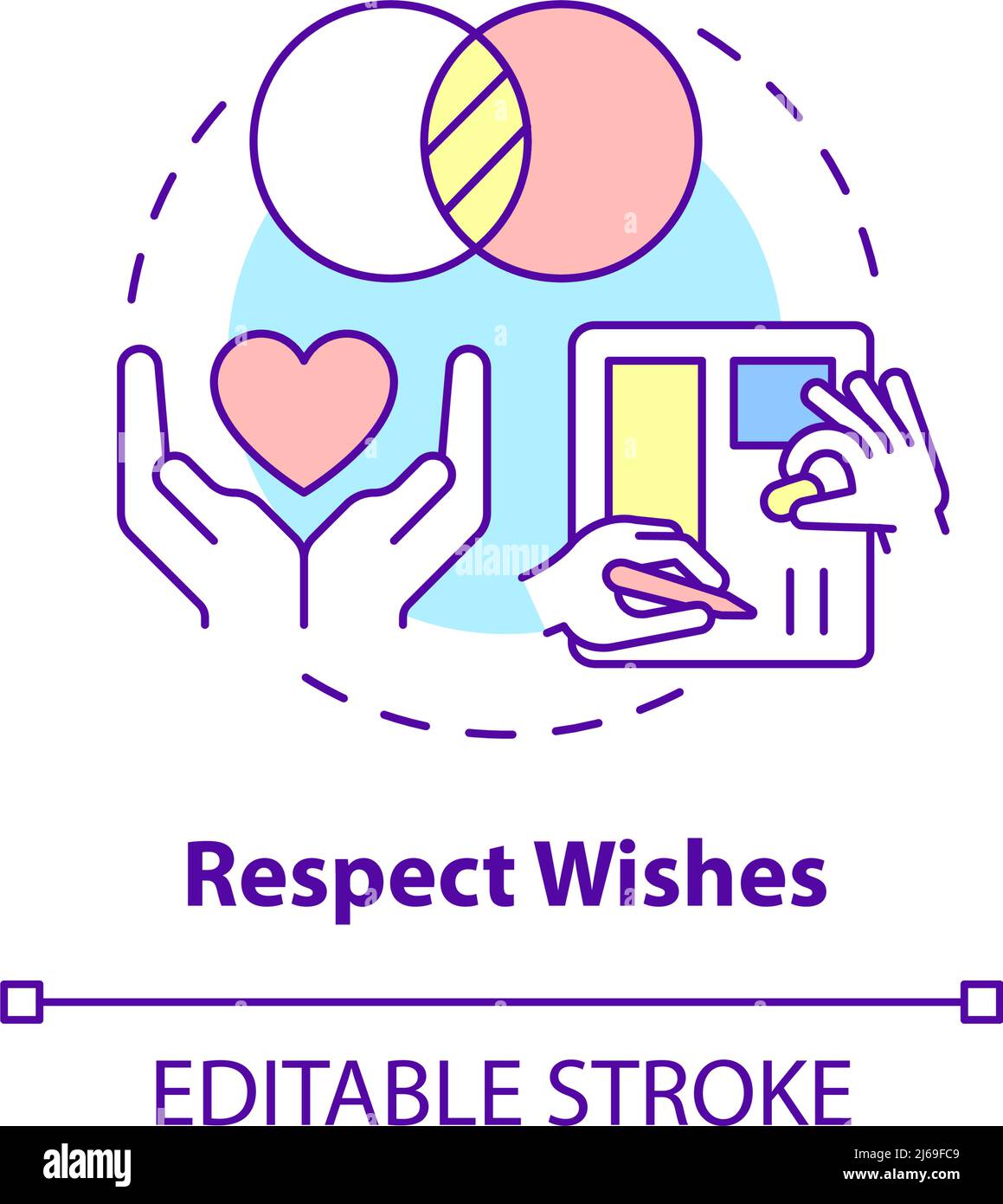 Respect wishes concept icon Stock Vector Image & Art - Alamy