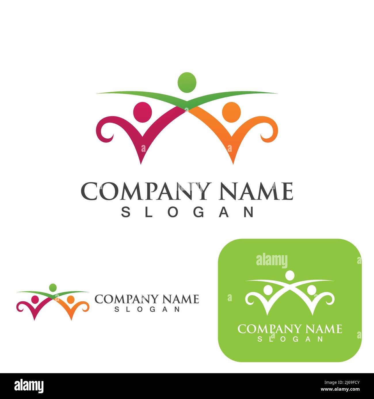 Community group logo, network and social icon vector Stock Vector Image ...