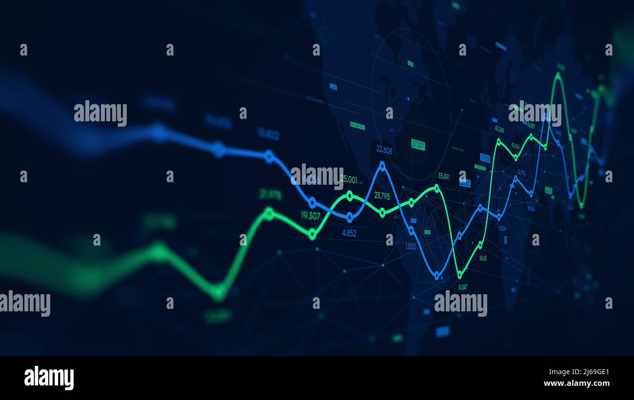Digital Analytics Data Visualization Financial Schedule Monitor Screen In Perspective For