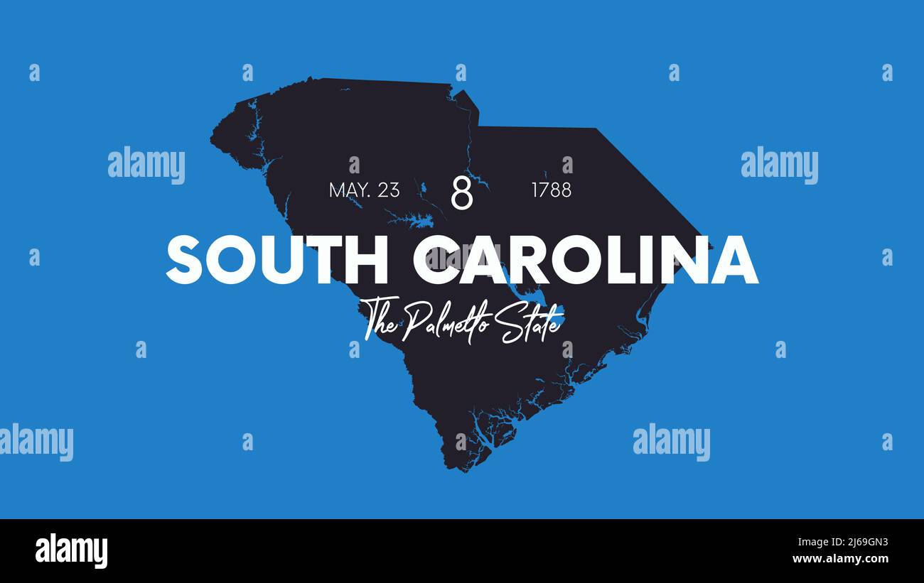 8 of 50 states of the United States with a name, nickname, and date ...