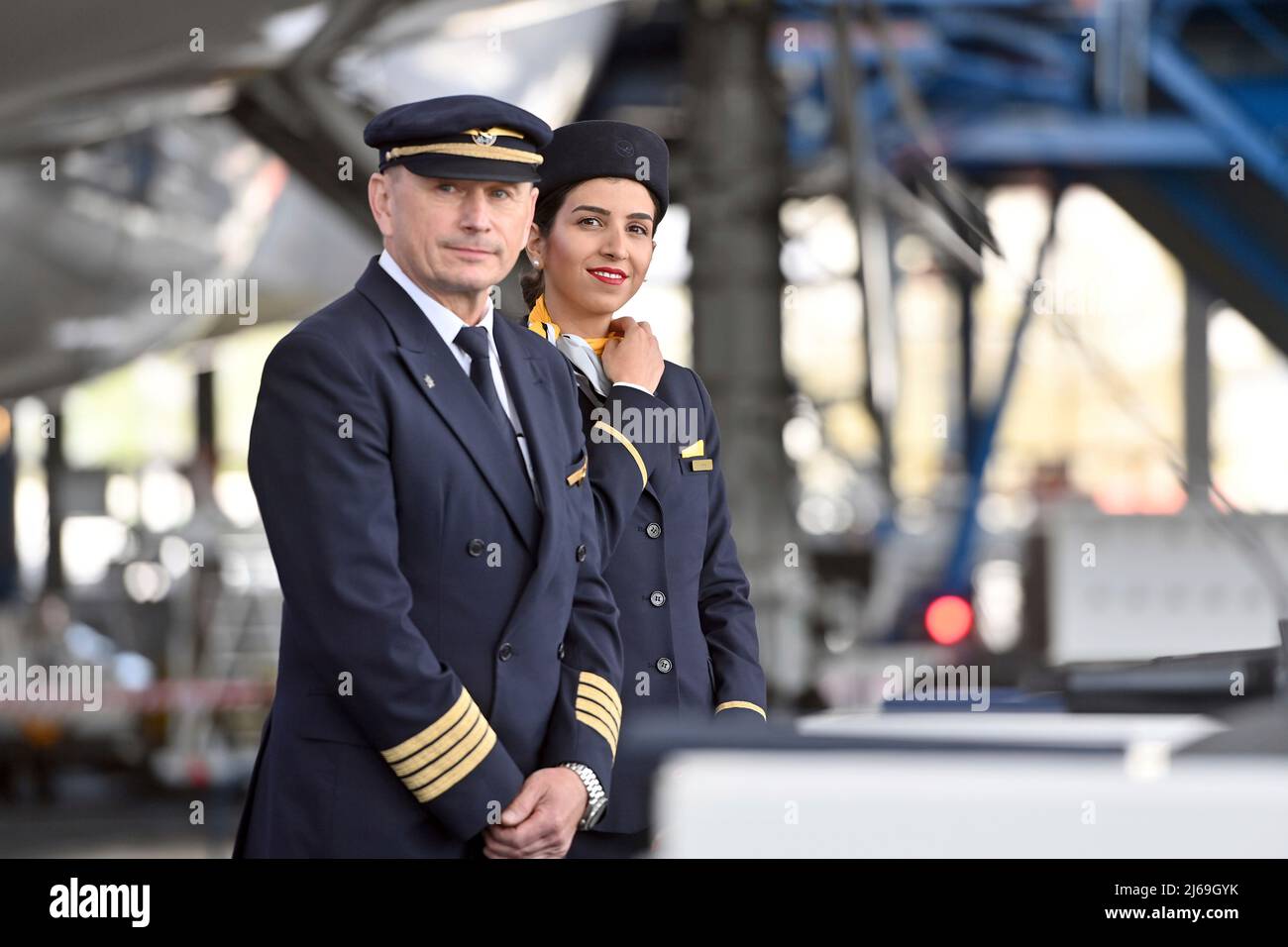 Munich, Germany. 29th Apr, 2022. Flight attendant,flight attendant ...