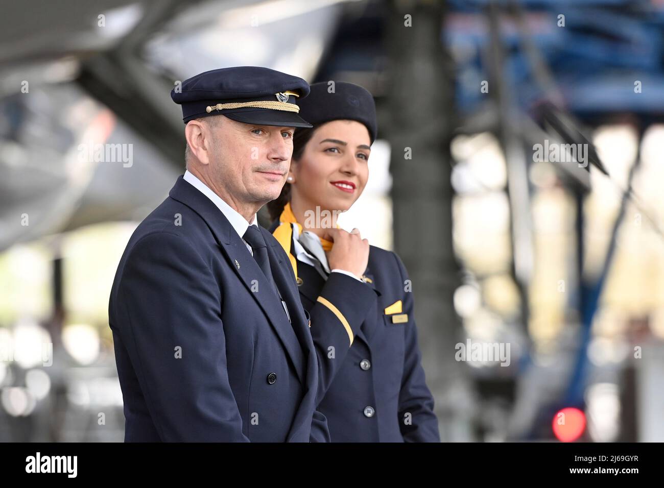 Munich, Germany. 29th Apr, 2022. Flight attendant, flight attendant ...