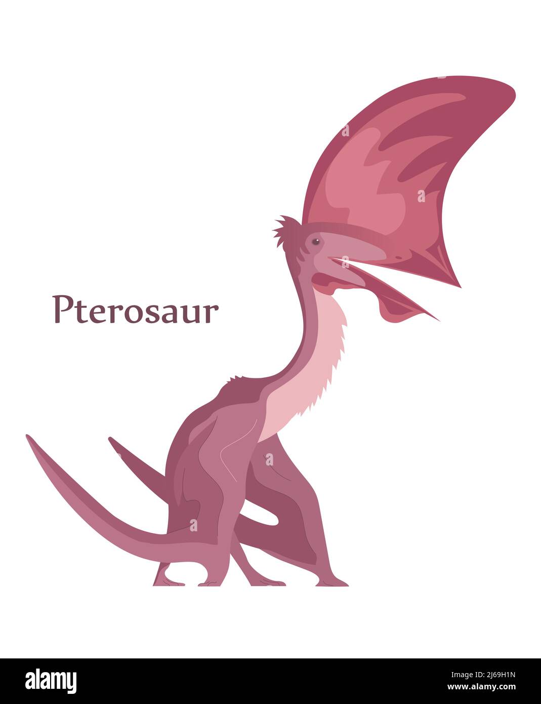Ancient flying big pangolin pterosaur. Predatory dinosaur of the ...
