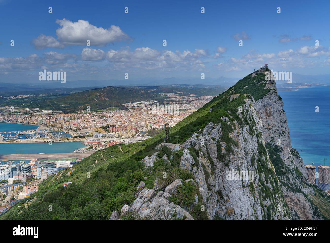 The summit of the rock of Gibraltar Stock Photo - Alamy