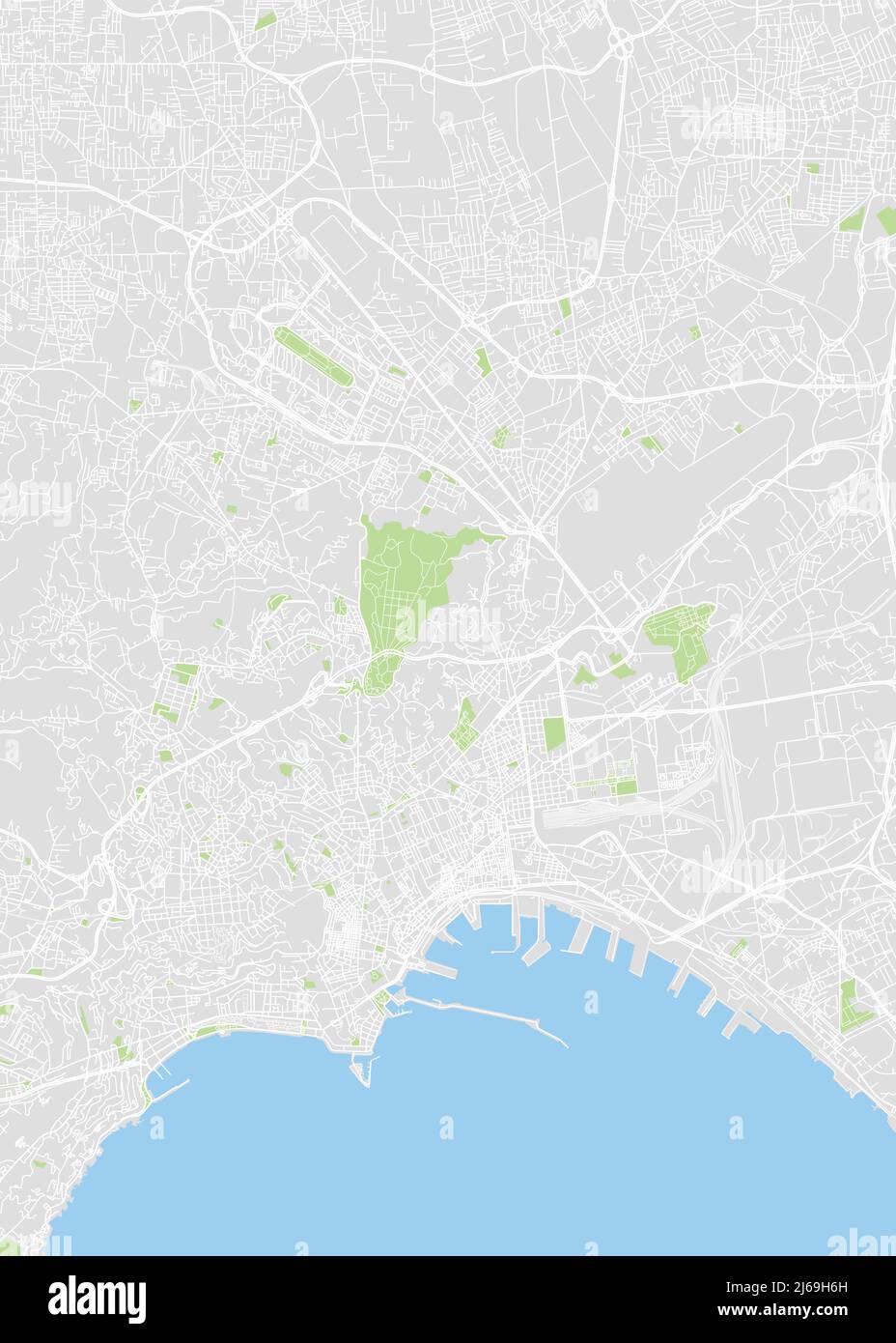 City map Naples, color detailed plan, vector illustration color ...