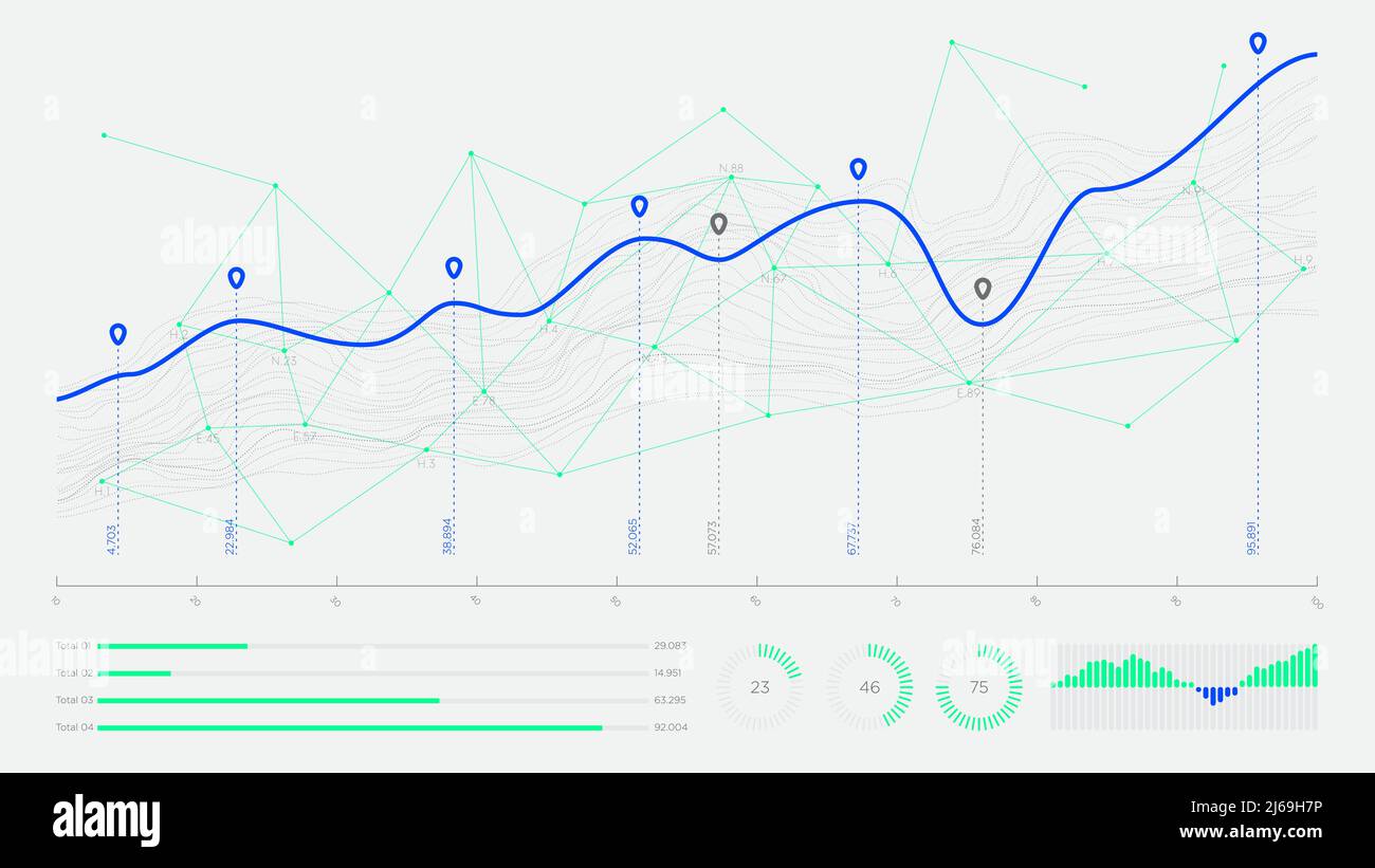 Digital business analytics concept, data threads graphic visualization ... Digital business analytics concept, data threads graphic visualization ...