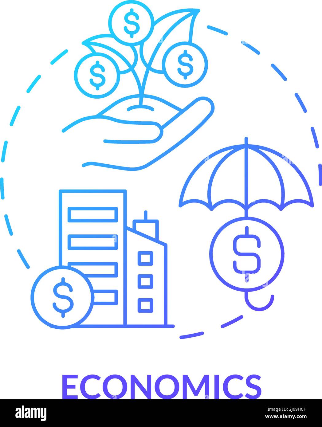 Economics blue gradient concept icon Stock Vector Image & Art - Alamy