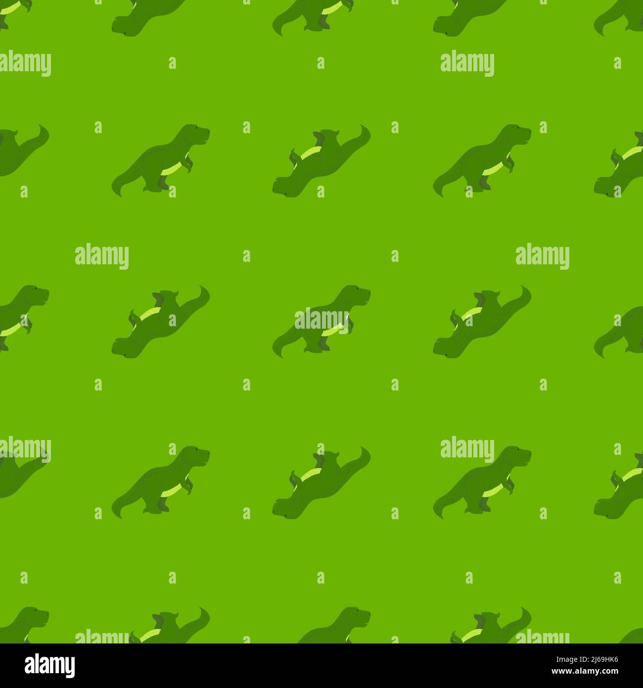 Seamless pattern cute T-Rex dino. Background of funny dinosaurs in ...