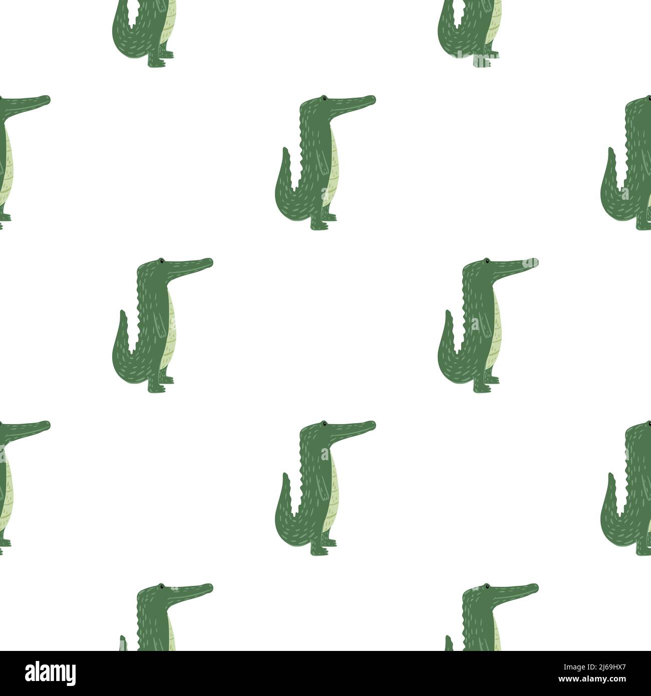 Cute crocodile seamless pattern. Background with funny alligator in ...
