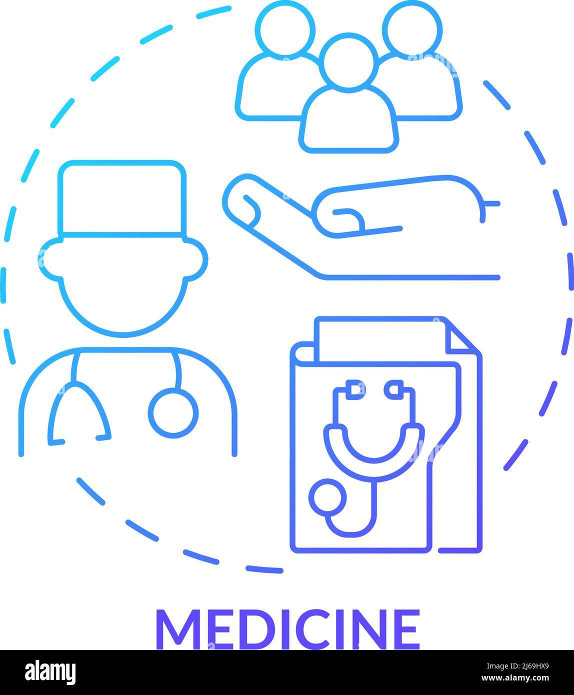 Medicine blue gradient concept icon Stock Vector Image & Art - Alamy
