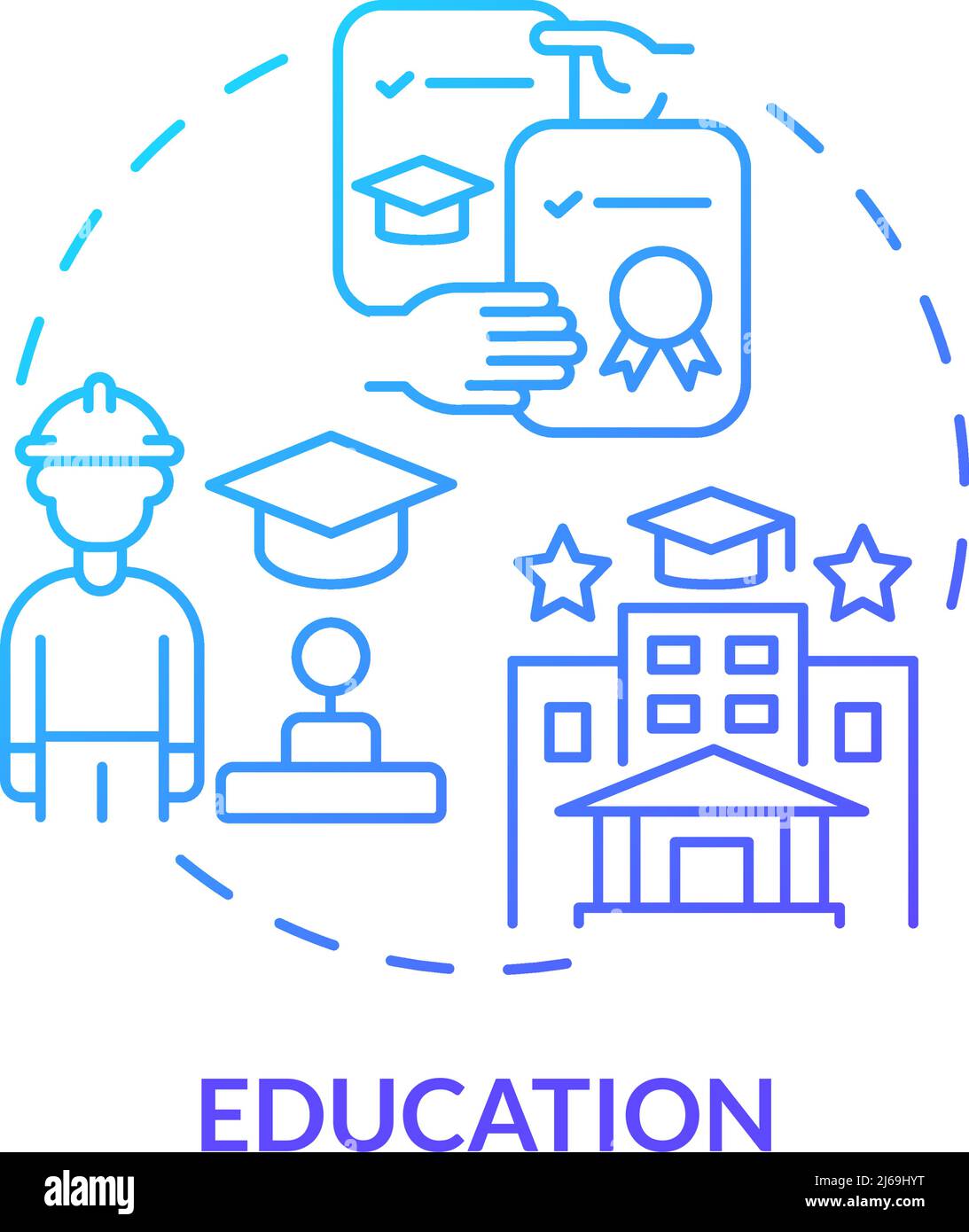 Education blue gradient concept icon Stock Vector Image & Art - Alamy Education blue gradient concept icon Stock Vector Image & Art - Alamy