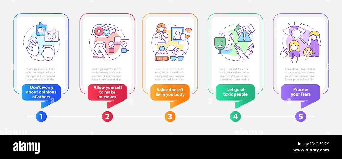 Self-care practices rectangle infographic template Stock Vector Image ...