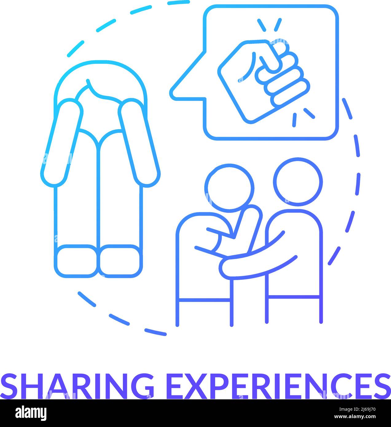 Sharing experiences blue gradient concept icon Stock Vector Image & Art ... Sharing experiences blue gradient concept icon Stock Vector Image & Art ...