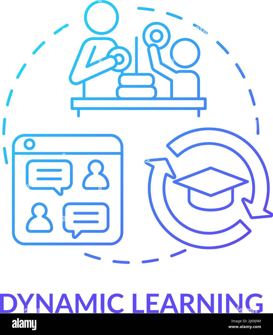 Dynamic learning blue gradient concept icon Stock Vector Image & Art ... Dynamic learning blue gradient concept icon Stock Vector Image & Art ...