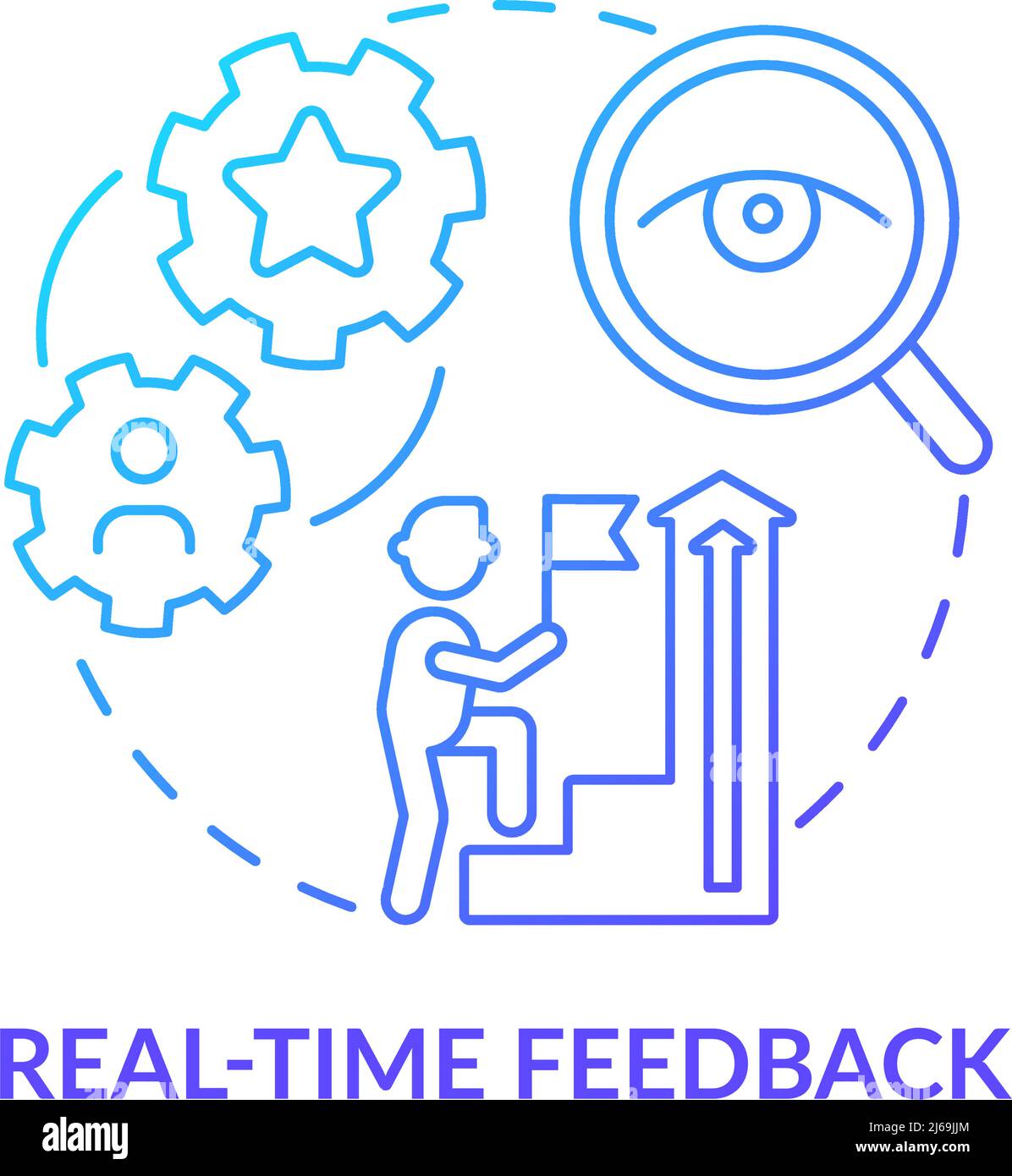 Real time feedback blue gradient concept icon Stock Vector Image & Art ...