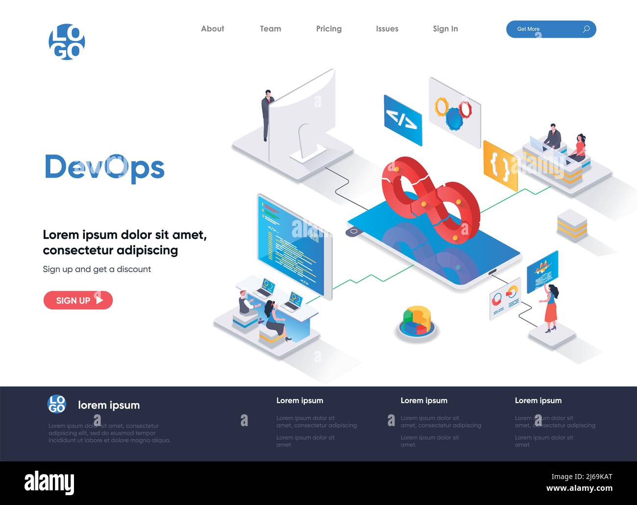 Devops vector vectors hi-res stock photography and images - Alamy