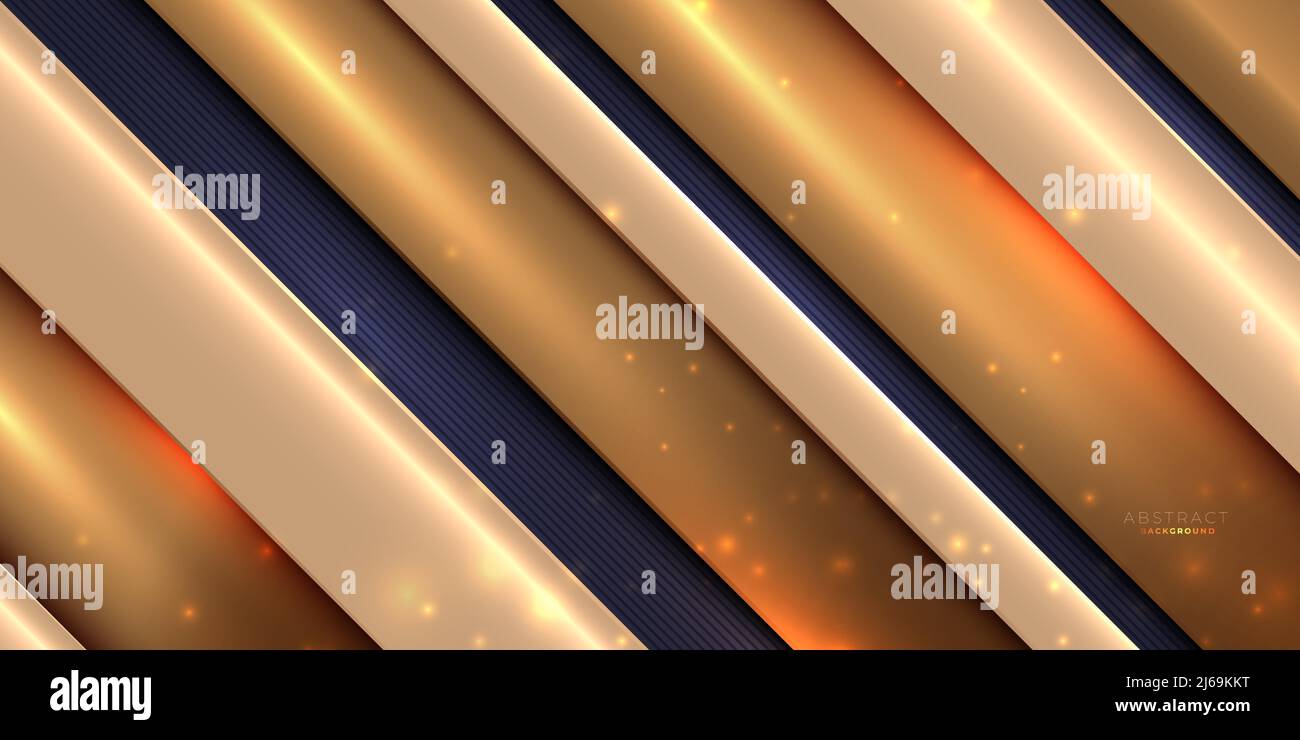 Abstract gold lines luxury background with glow sparkling particles ...