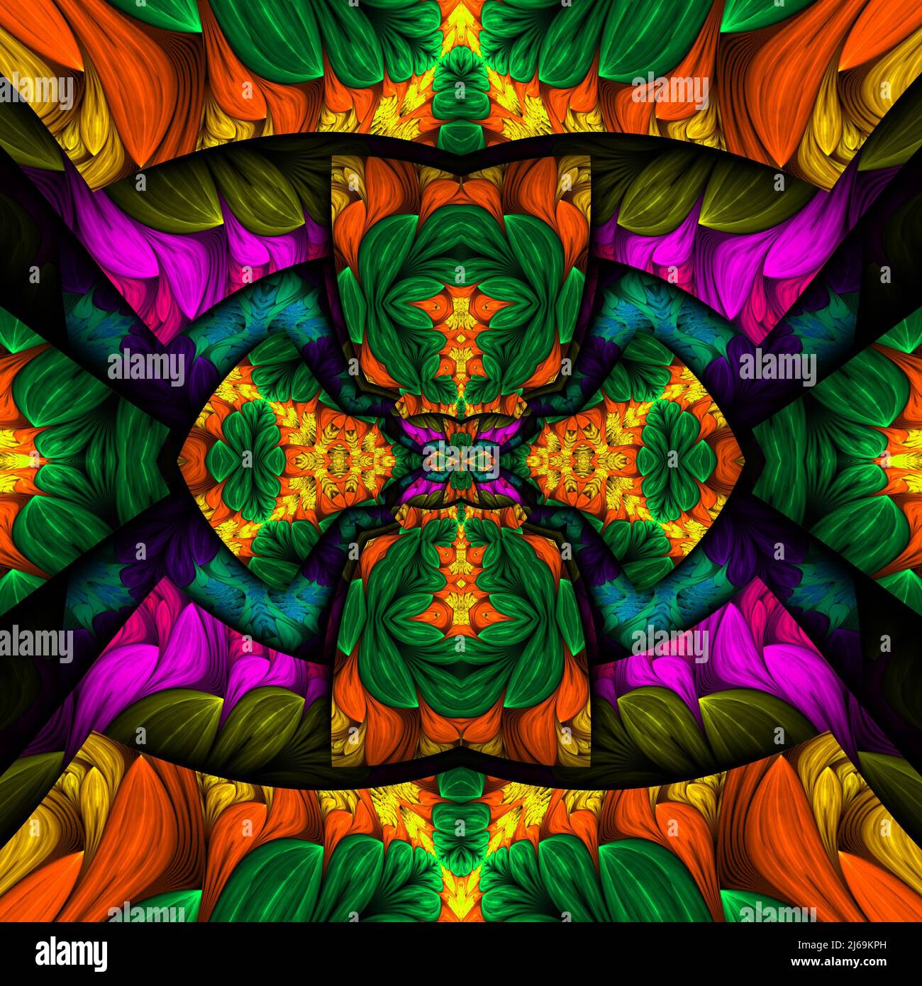 3D render of plastic background tile with embossed abstract colorful ...