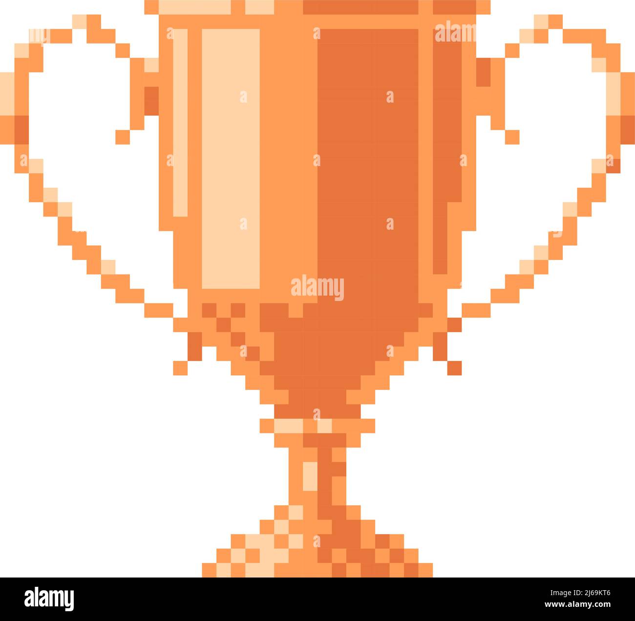 Winner trophy award. Goblet pixel art icon. Sports competitions. Game ...