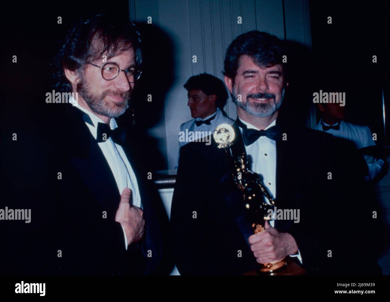 Los Angeles.CA.USA. LIBRARY. Steven Spielberg and George Lucas at an ...