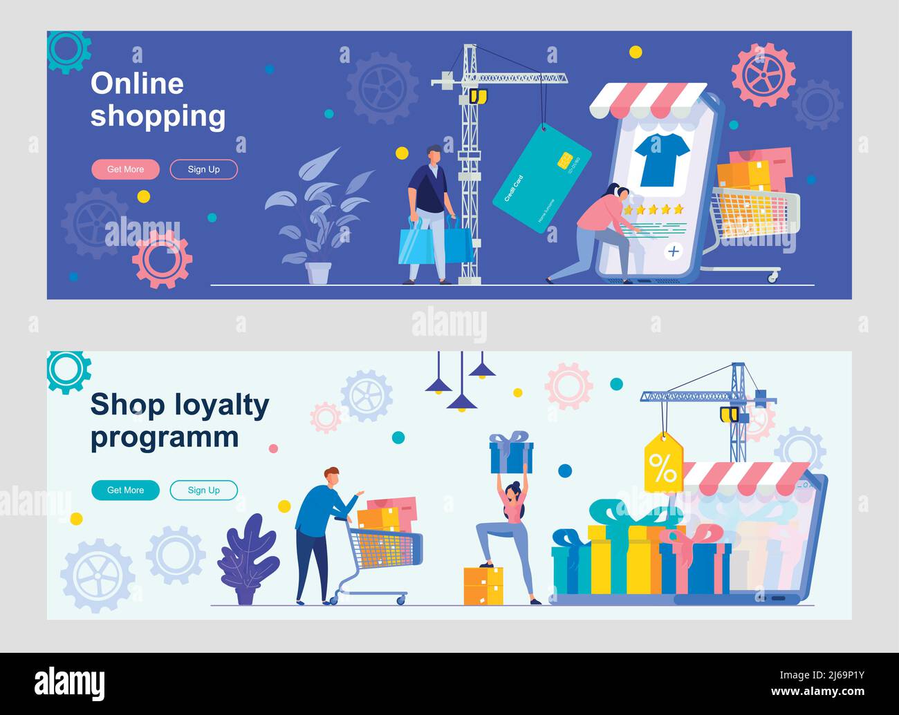 Shopping program Stock Vector Images - Alamy