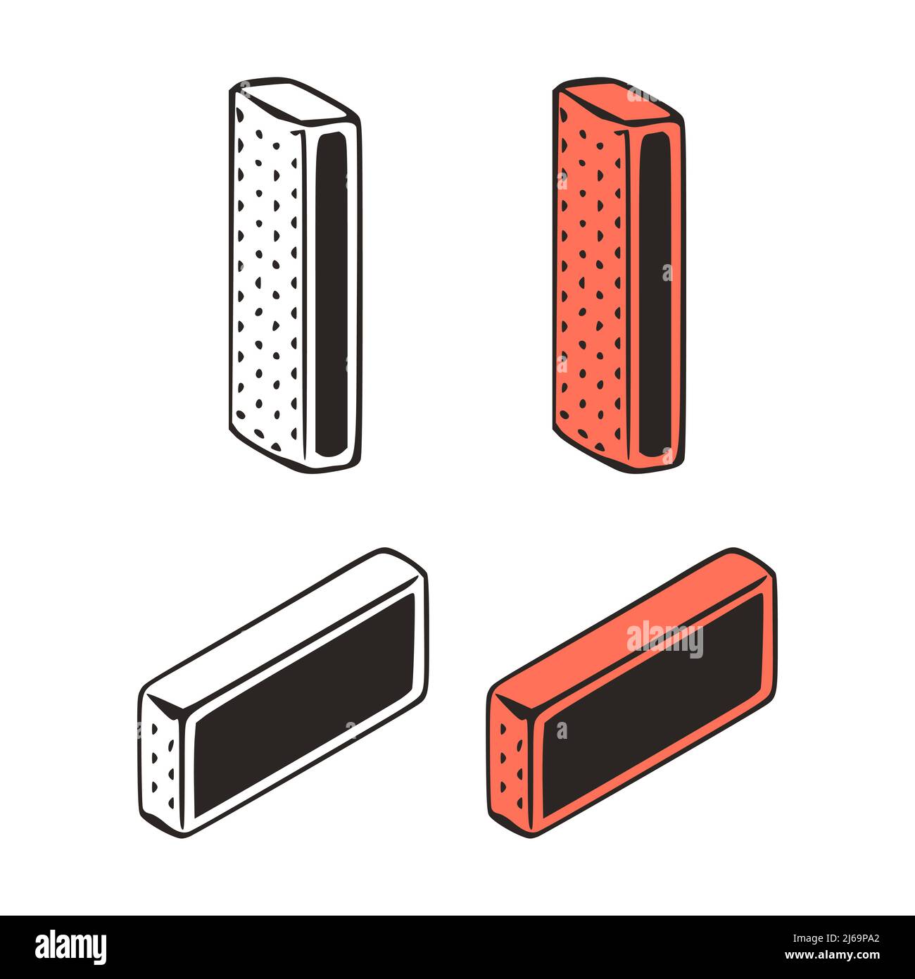 Isometric letter i doodle vector illustration on white background ...