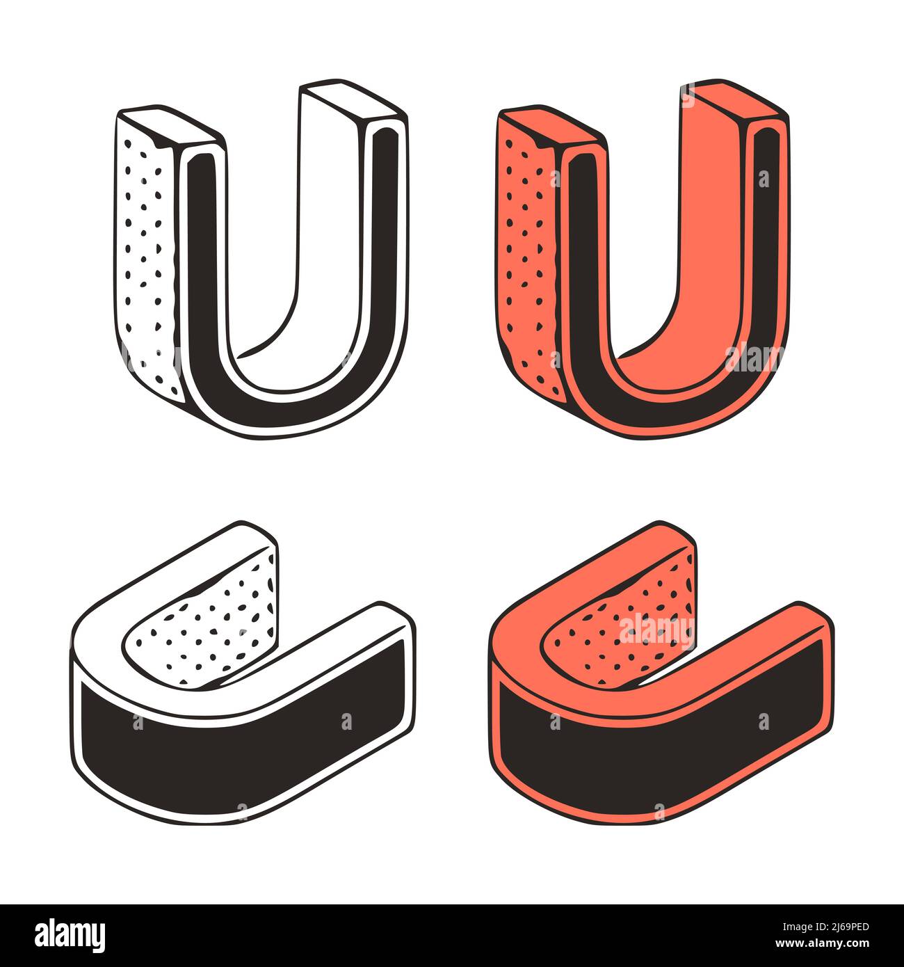 Lettera U Clip Art U Alphabet Blue Letter With Polka Dots Isolated