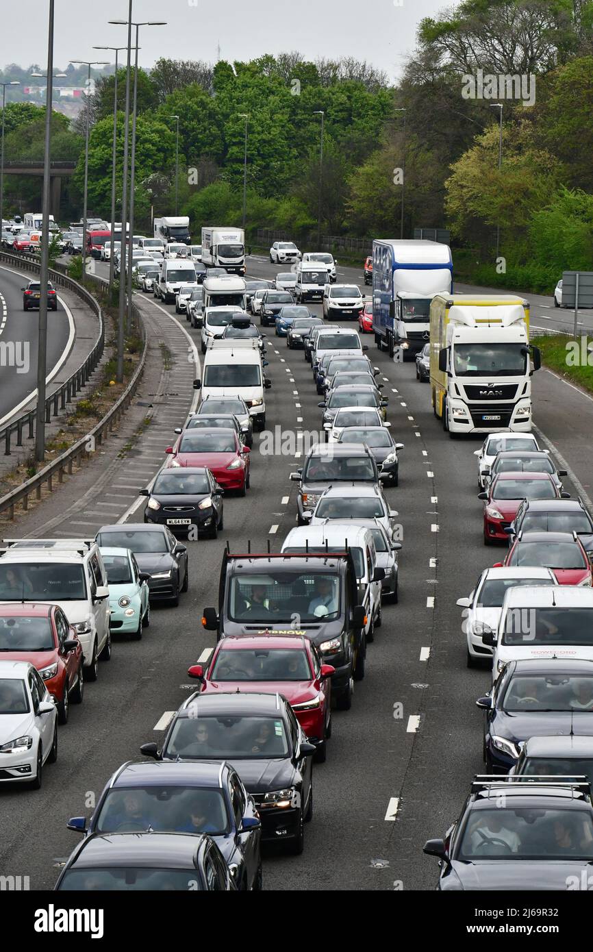 Friday evening getaway traffic hi-res stock photography and images - Alamy