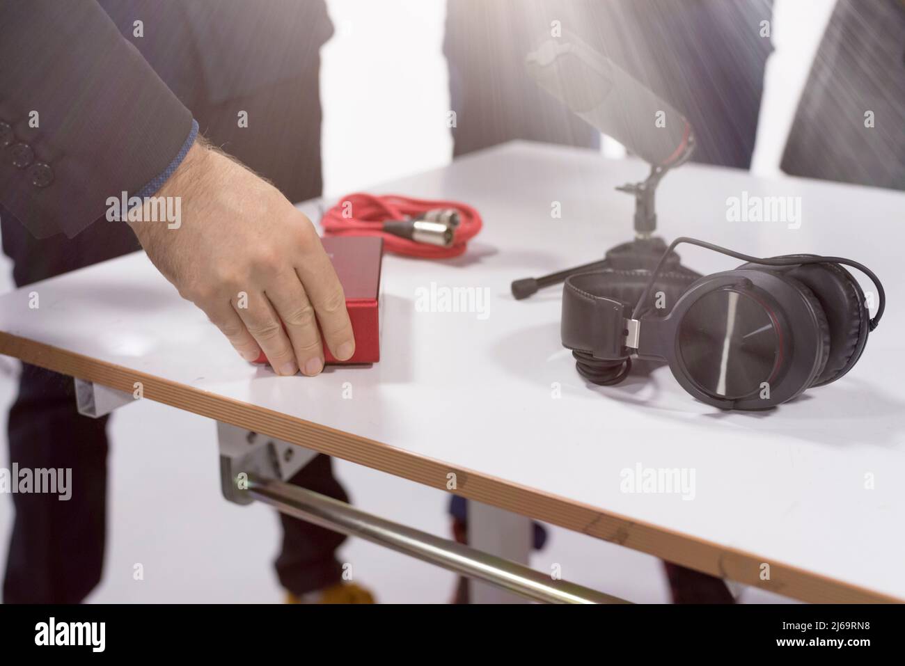 Students with video camera in computer lab, Filming in a Studio ...