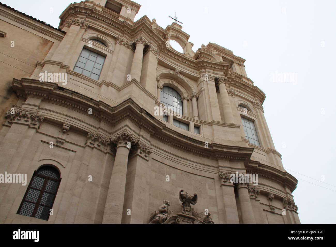 baroque (?) church (trinity) in catania in sicily (italy Stock Photo ...