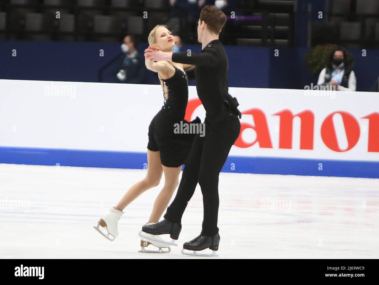 Juulia TURKKILA / Matthias VERSLUIS of Finlande during the ISU World ...