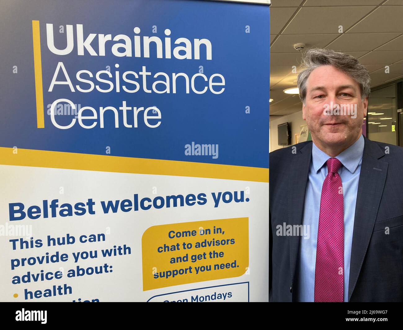 Ian Snowden, head of the Ukrainian Refugee Support Team in Northern ...