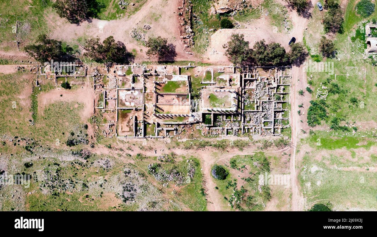 The Roman Villa of Columns in Tolmeita ,Libya Stock Photo - Alamy