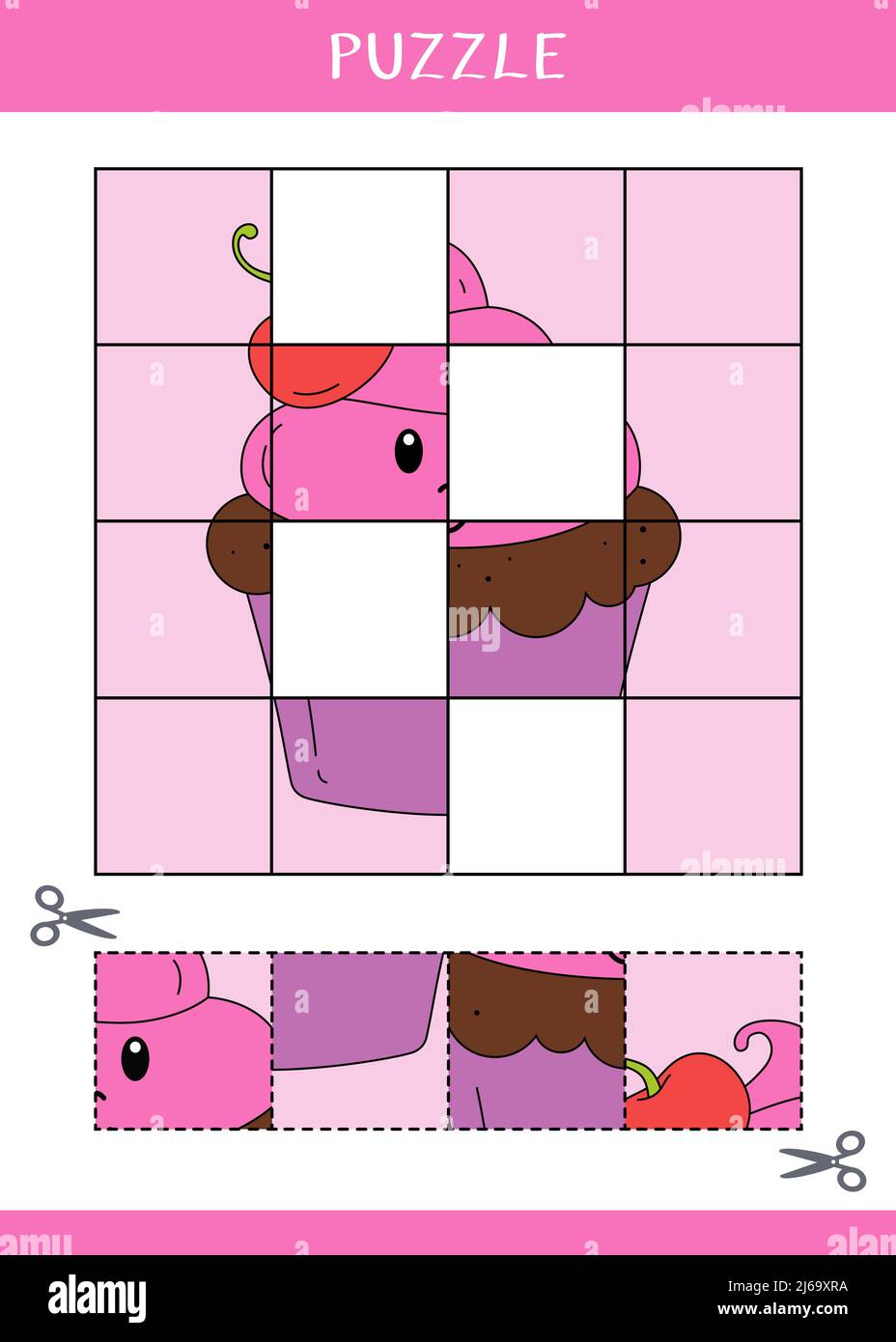 Puzzle for kids. Find the missing parts of the picture Stock Photo - Alamy