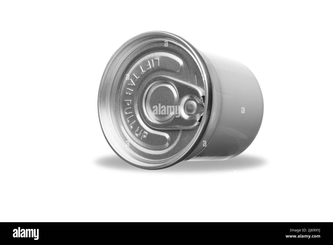 white cream or face mask in transparent package with metal tin lid ...