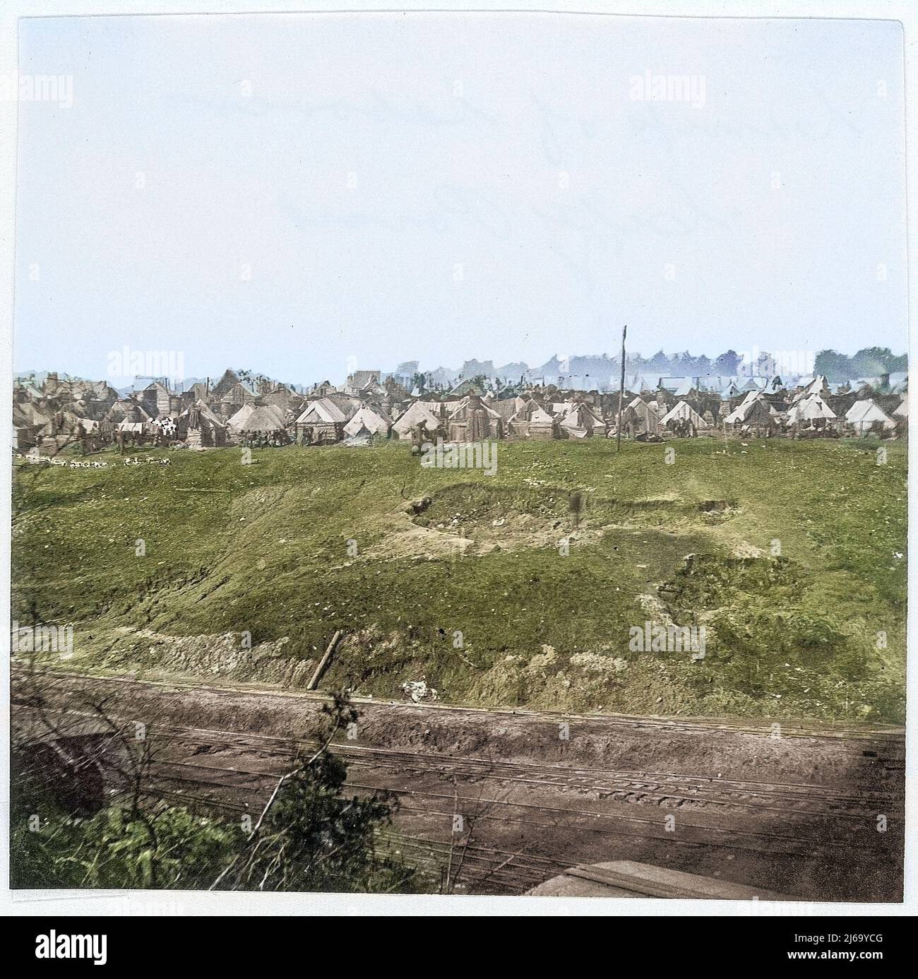 Camp of Construction Corps, U.S. Military Railroad at City Point ...