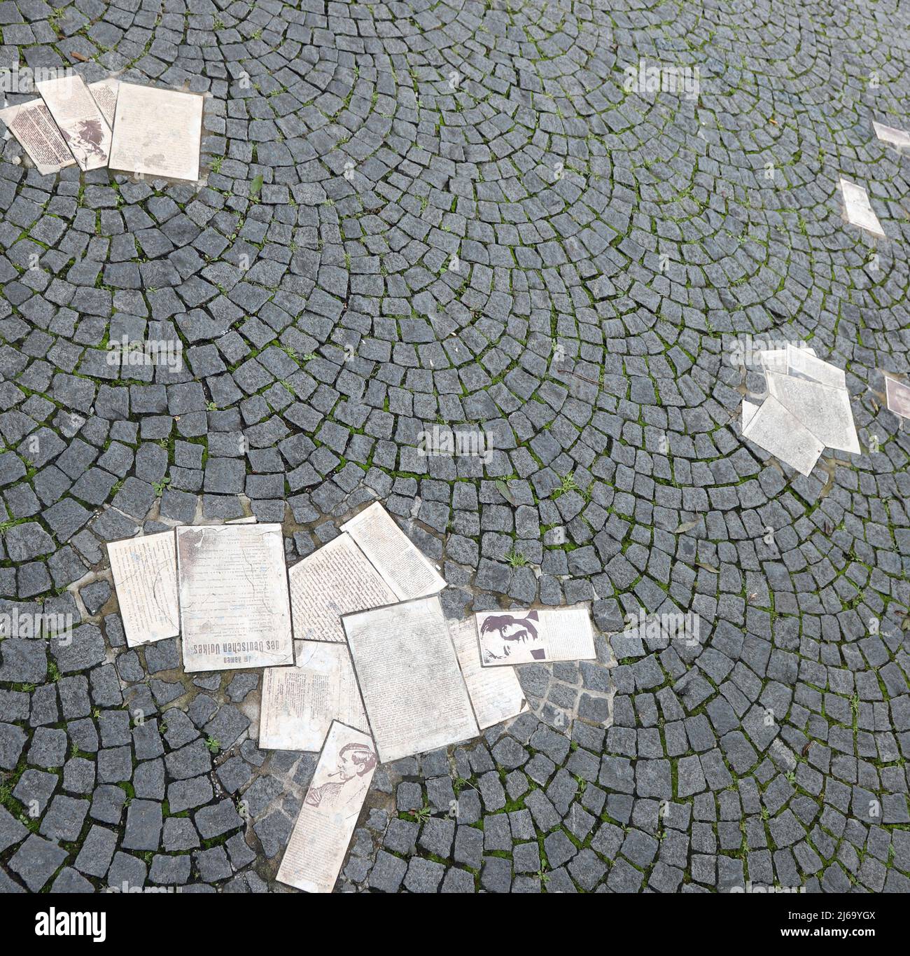 Munich, Munich, Germany - August 28, 2021:Monument to the White Rose in ...