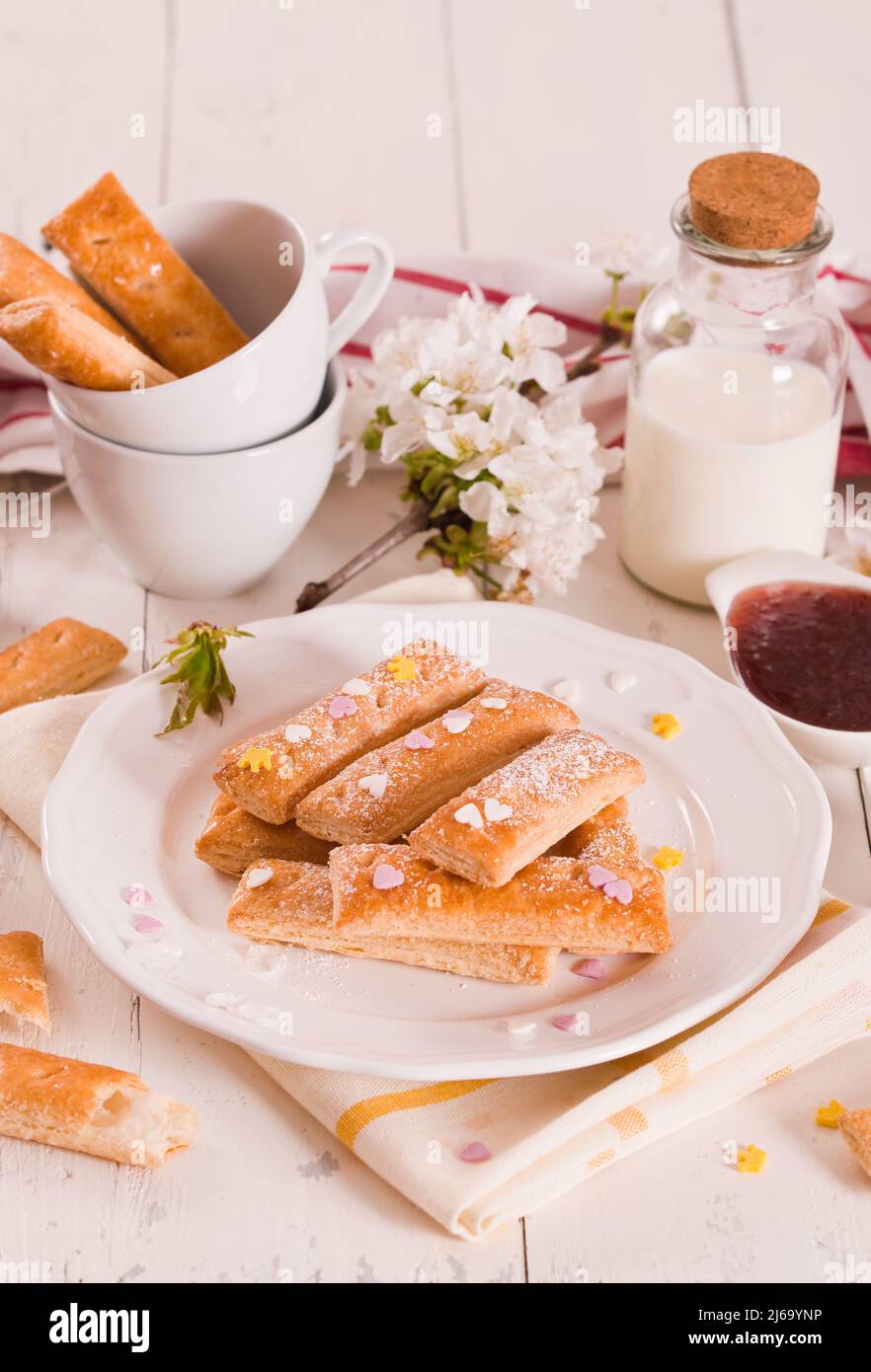 Puff pastry cookies Stock Photo - Alamy